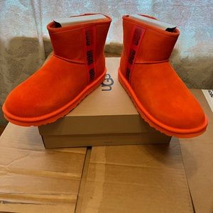UGG | Shoes | Uggs Classic Mini Side Logo Ii Hazard Orange | Poshmark